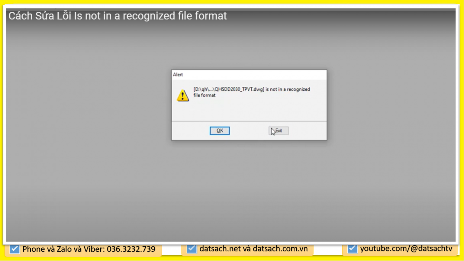 Cách Sửa Lỗi Is not in a recognized file format - Đất Sạch