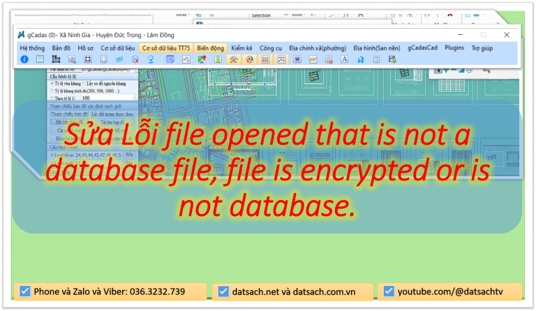 Sửa Lỗi file opened that is not a database file, file is encrypted or is not database. - Đất Sạch